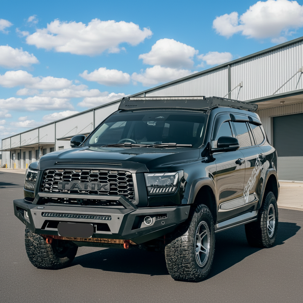Savage Tech GWM TANK 500 ARMOUR FORGED BULLBAR (HOOPLESS) — JTM Auto ...