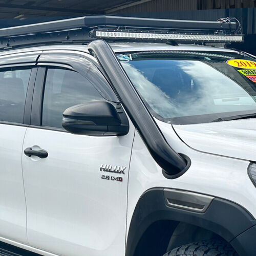Black Short Entry Stainless Steel Snorkel Kit to suit Toyota Hilux N80 ...