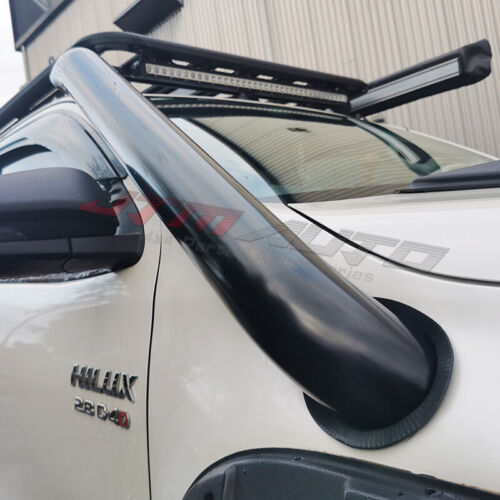 Black Powder Coated Stainless Steel Snorkel Kit to suit Toyota Hilux N ...