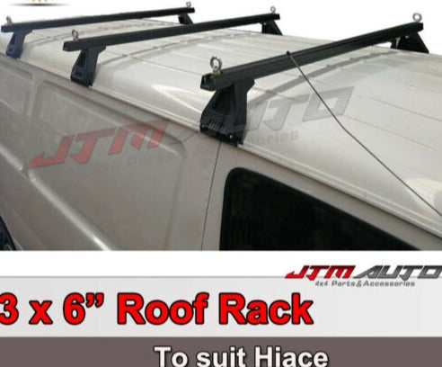 3 X Black Heavy Duty Adjustable Roof Racks Suitable For Toyota Hiace 1 ...