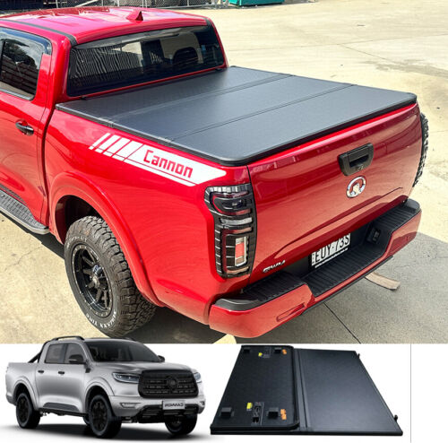 Aluminium Tri-Fold Folding Hard Tonneau Cover to suit GWM Cannon Canno ...