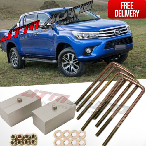 Lift Up 2" Rear Suspension Block Spacer Lift Kit to suit Toyota Hilux ...