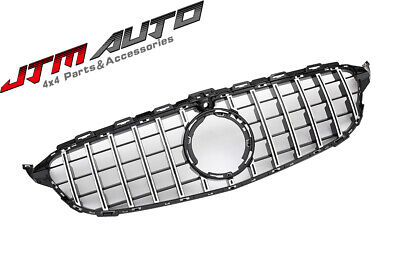 Chrome C63 AMG style Grill Grille to suit Mercedes C-Class W205 C205 ...