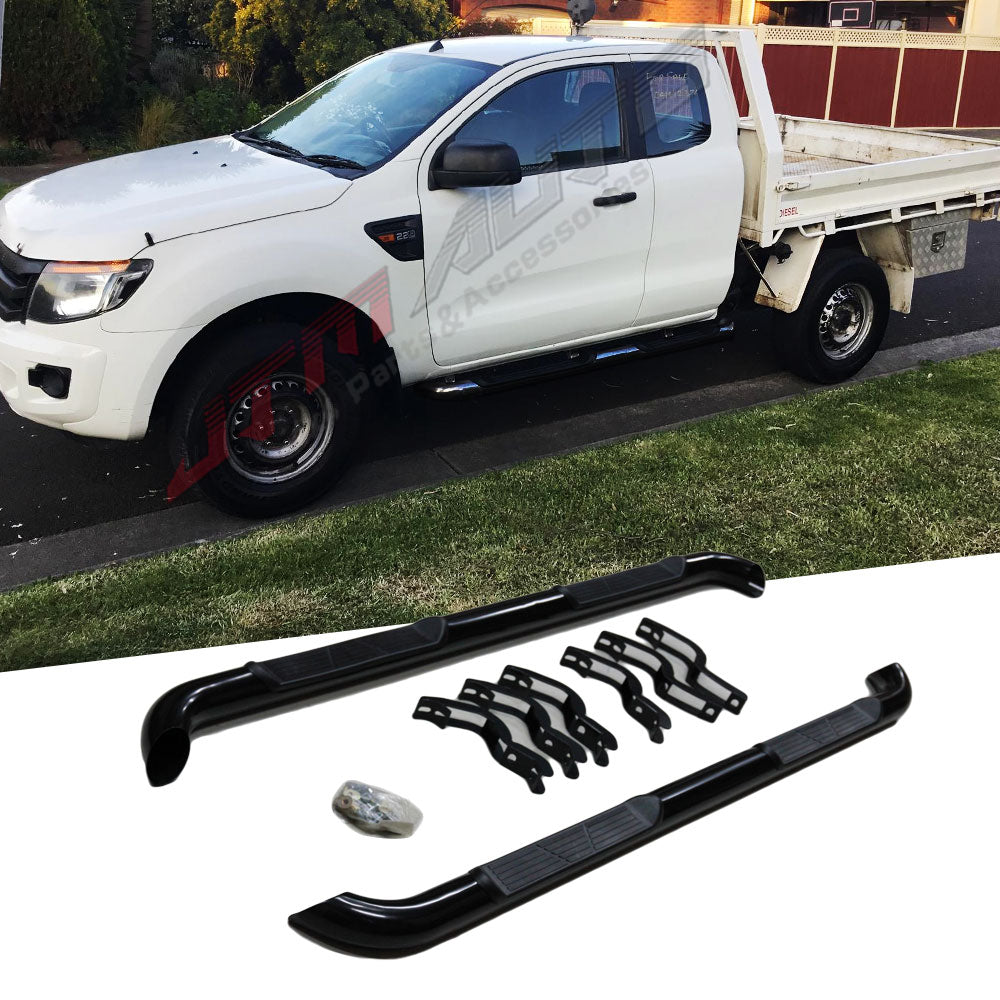 Suits Ford Ranger Extra Cab Super Cab Running Boards Side Steps Black ...