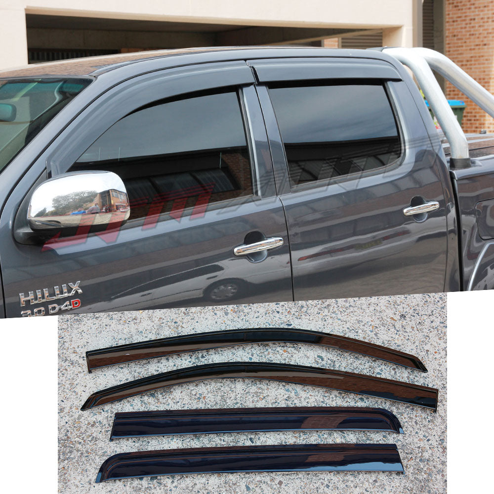Injection Weather Shield Window Visors weathershield to suit Toyota Hi ...