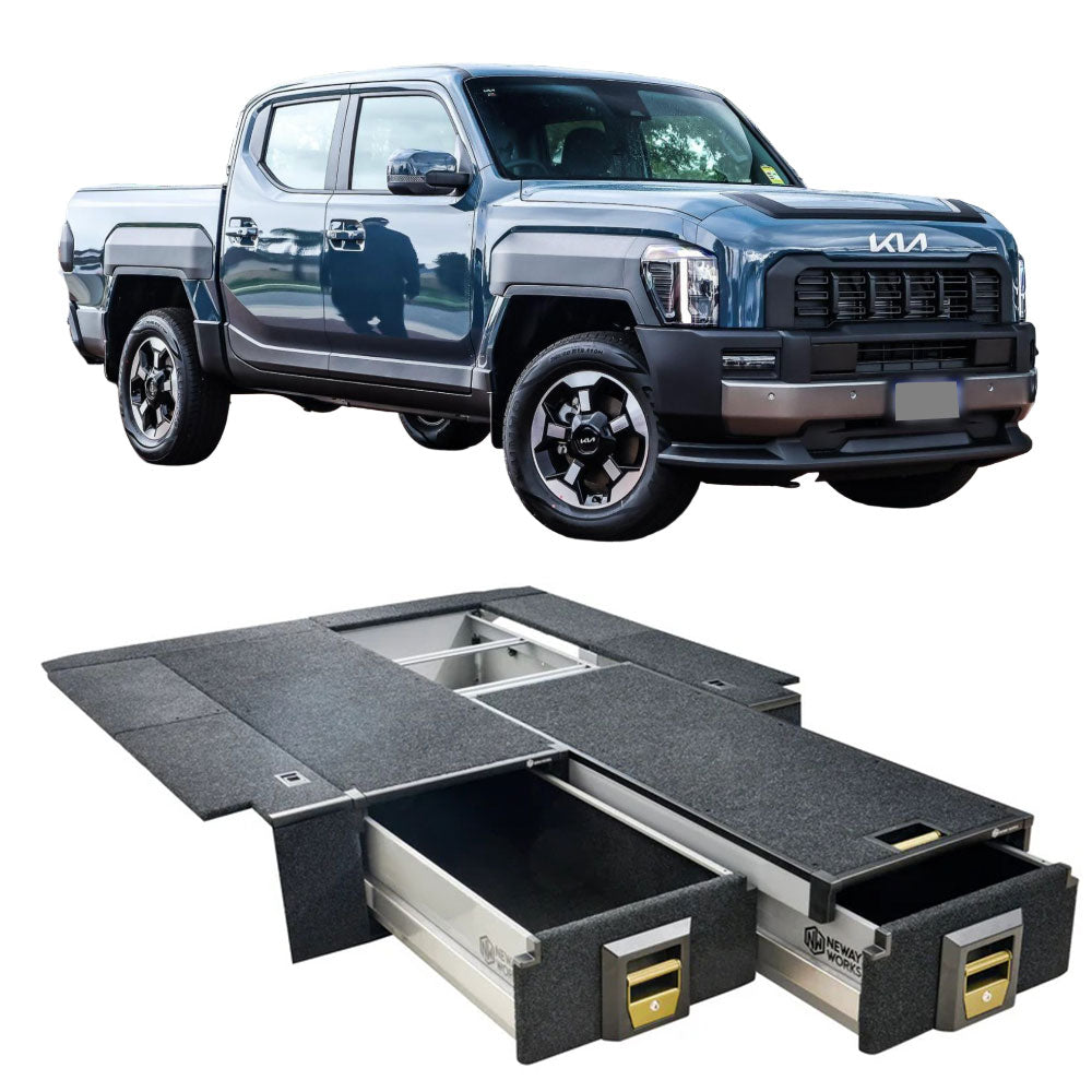 Drawer system with floor-kit to suit Kia Tasman 2025+ Dual Cab — JTM ...