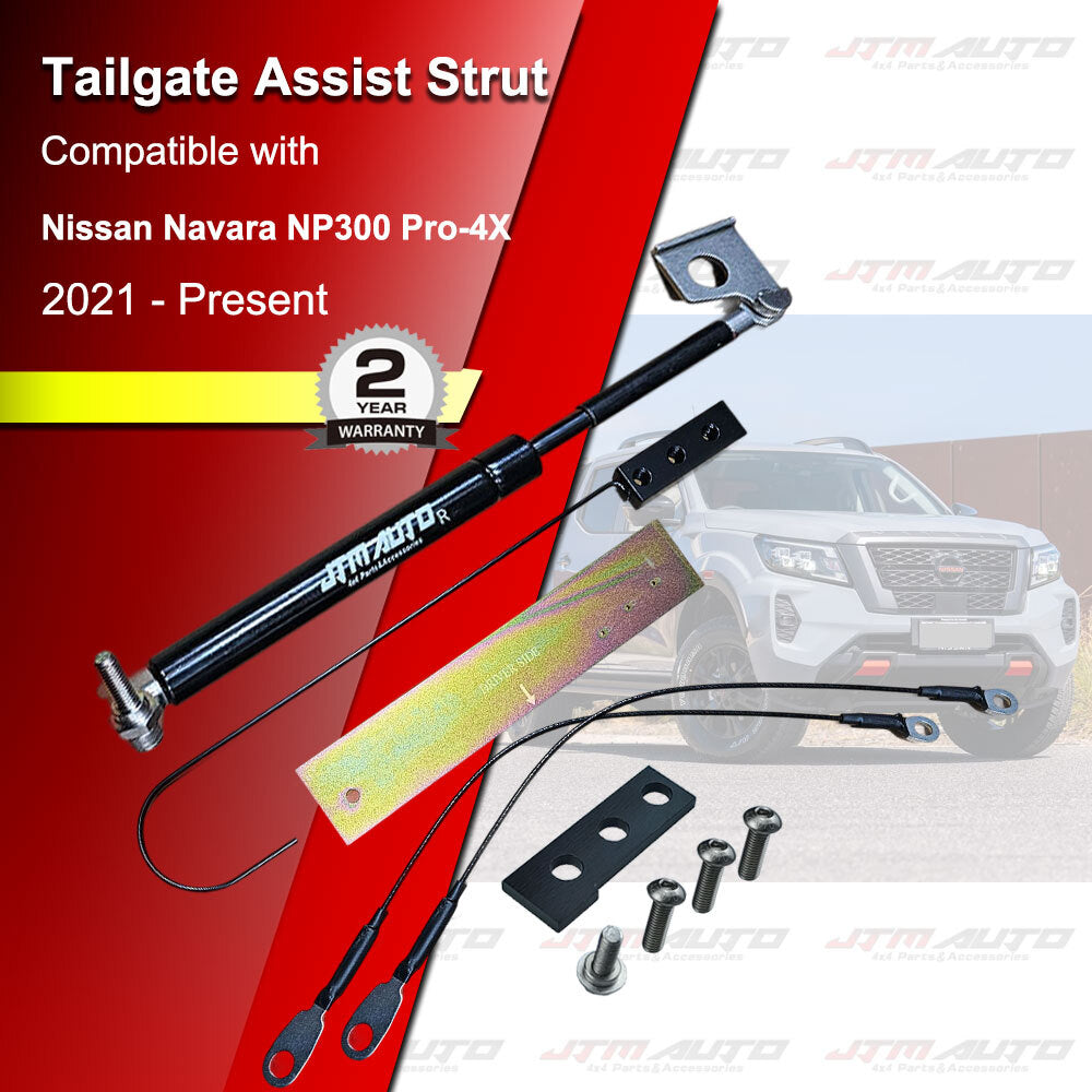 JTM Tailgate Strut Kit for Navara NP300 2021+ PRO-4X Easy-Up & Soft-Do ...