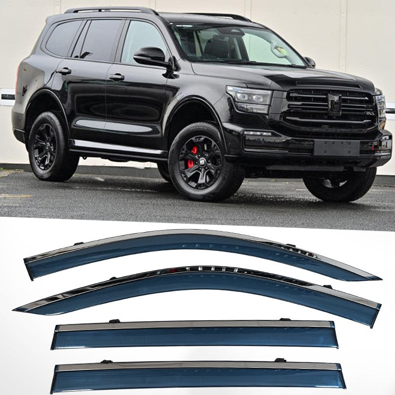 Chrome Trim Weather Shield Weathershield Window Visor to suit GWM Tank ...